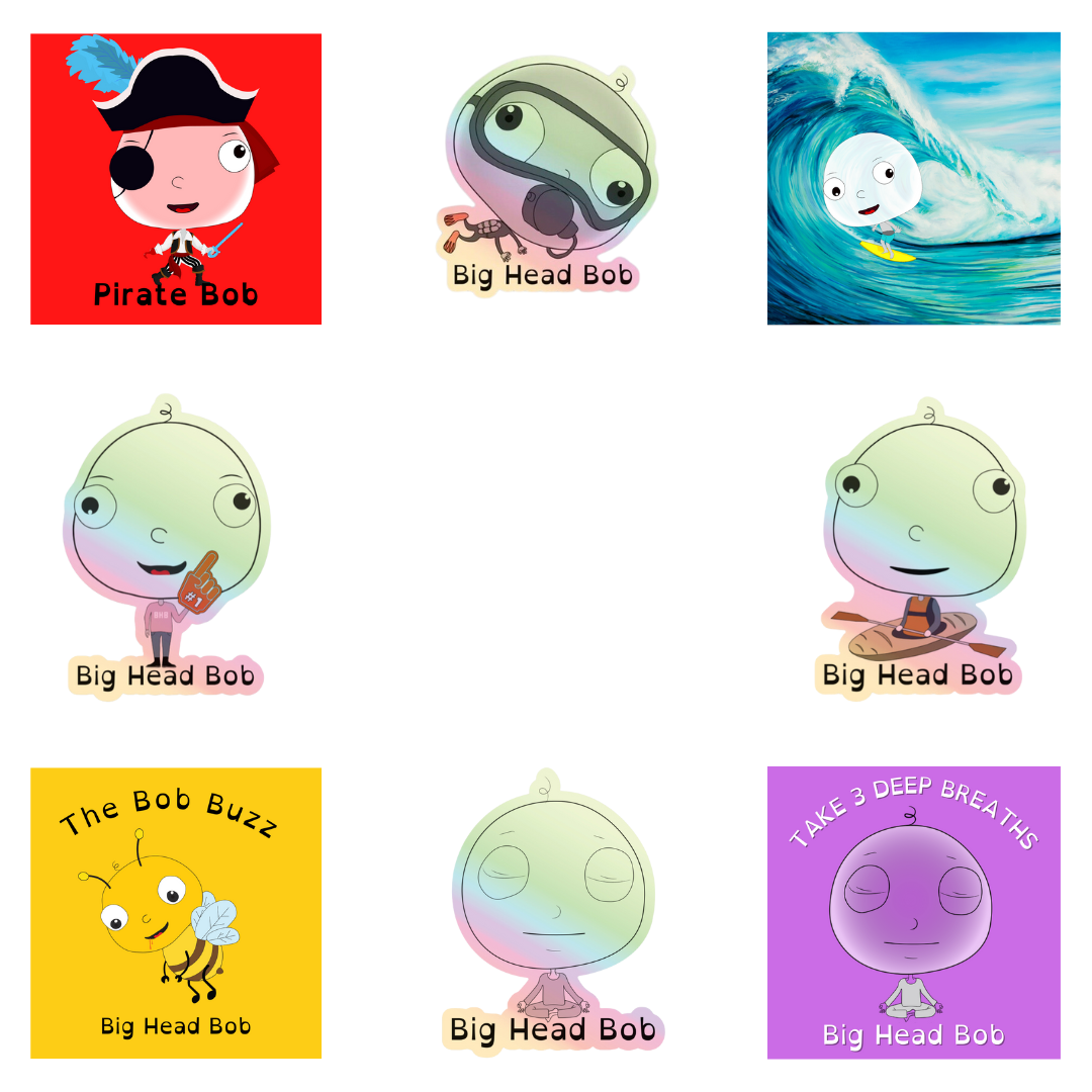 -Stickers- – Big Head Bob