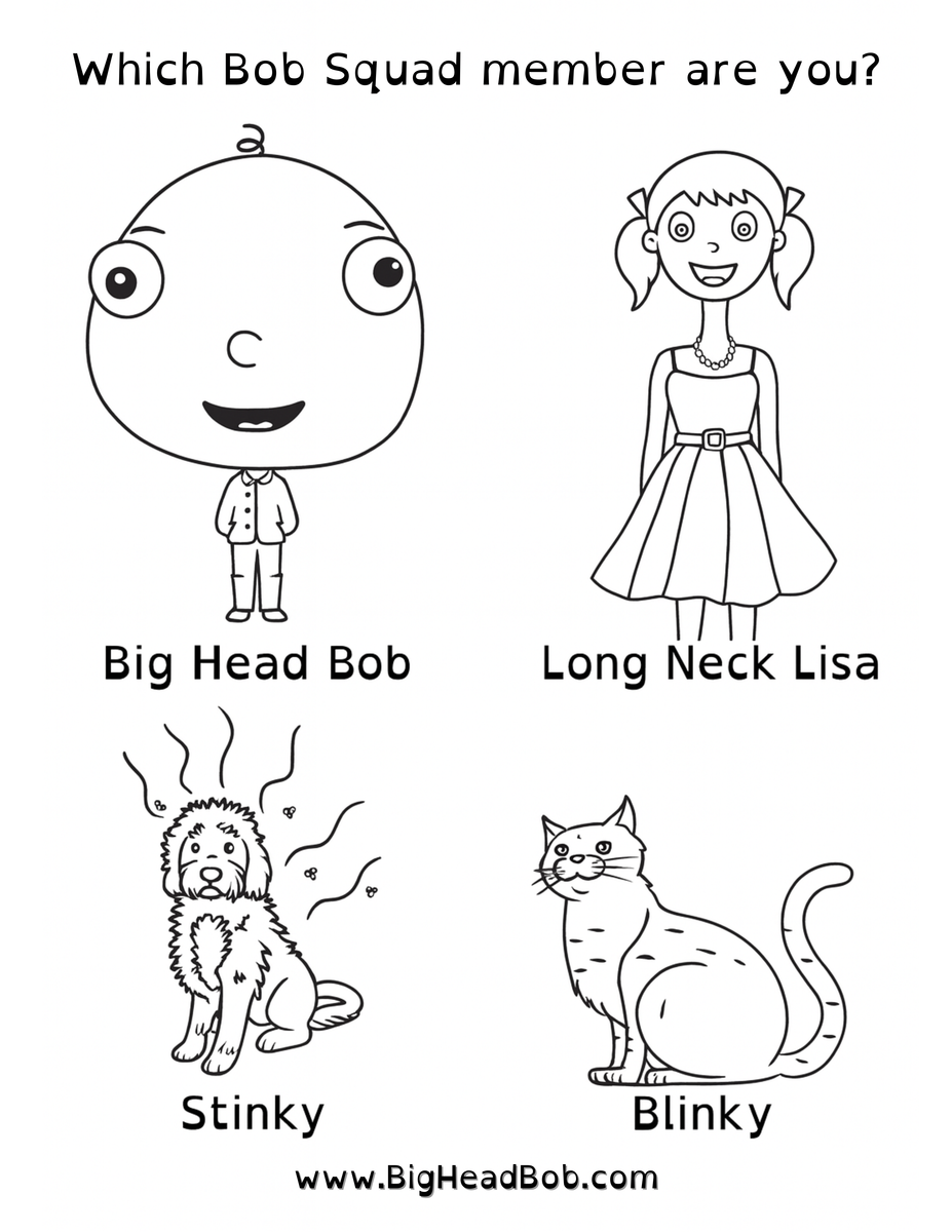 What Bob Are You Coloring Pages – Big Head Bob