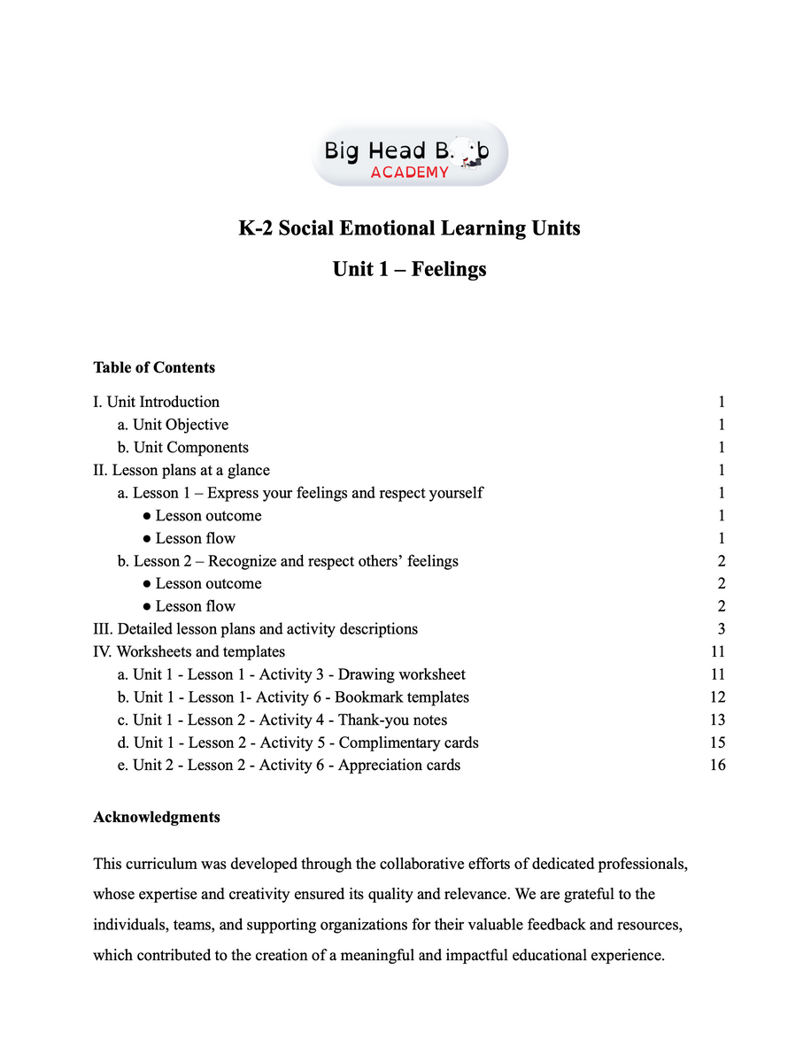 Emotions and self-esteem building Lesson Plan for kids | K-2 Printable ...